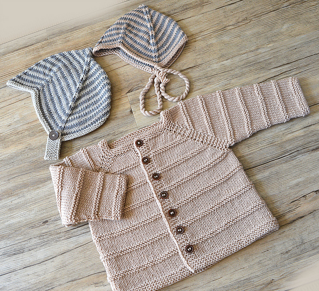 Ravelry: Ridge Pattern Cardigan and Helmet – P125 (A) pattern by OGE ...