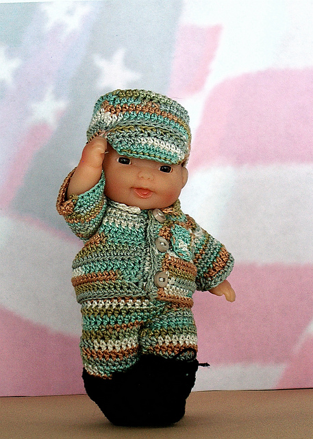 Ravelry: Lil'Soldier for 5"Berenguer Doll pattern by Danni Smith