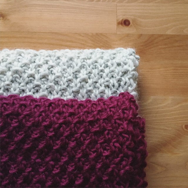 Ravelry: Seed stitch scarf set pattern by Katrina Walser