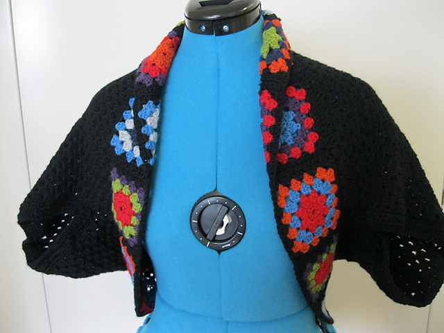 Ravelry: Granny Square Shrug pattern by Panda Yarns