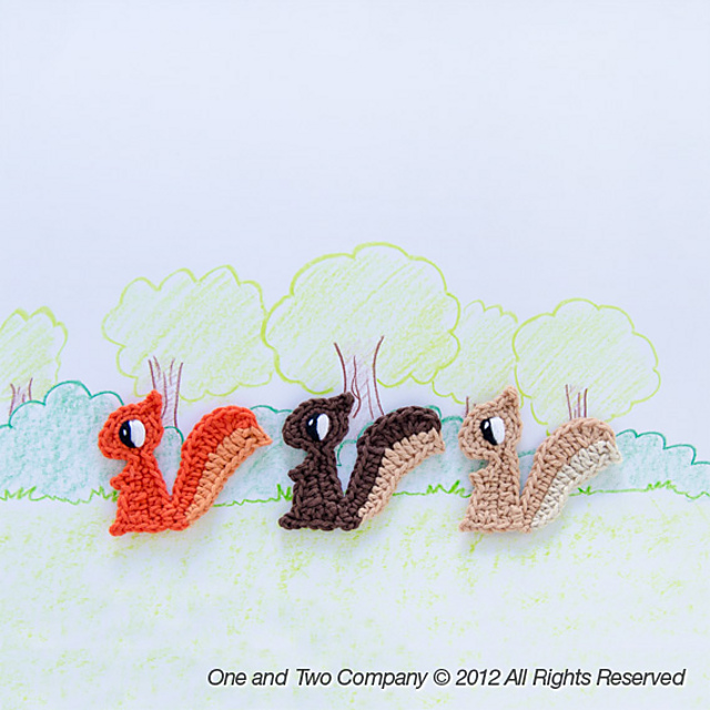 Ravelry: Squirrel Applique pattern by Carolina Guzman