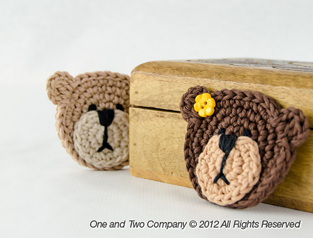 Ravelry: Teddy Bear Applique pattern by Carolina Guzman