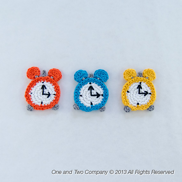 Ravelry: Alarm Clock Applique pattern by Carolina Guzman