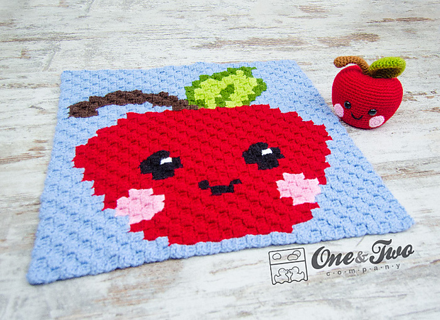 Ravelry: Alice the Apple C2C Blanket pattern by Carolina Guzman