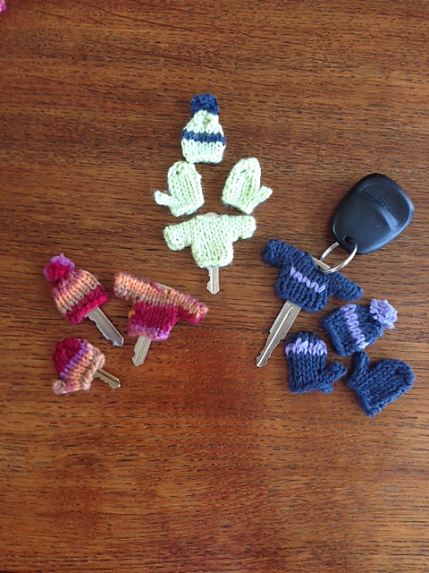 Ravelry: Winter Key Cozy Set - Sweater, Mitten, & Toque pattern by Paisley