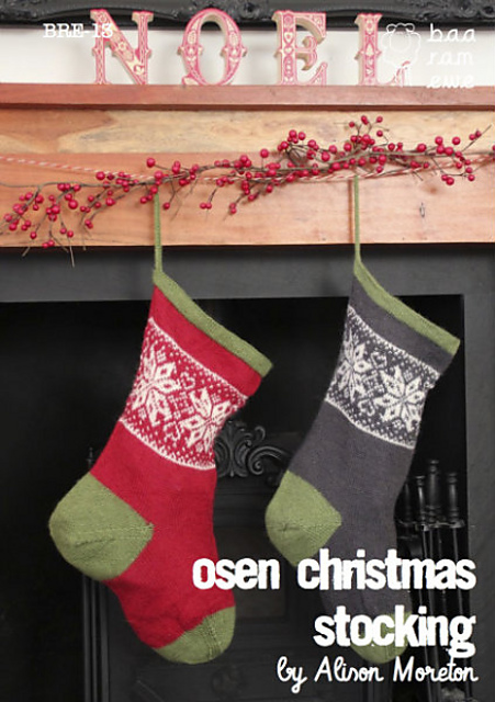 Ravelry: Osen Christmas Stocking pattern by Alison Moreton