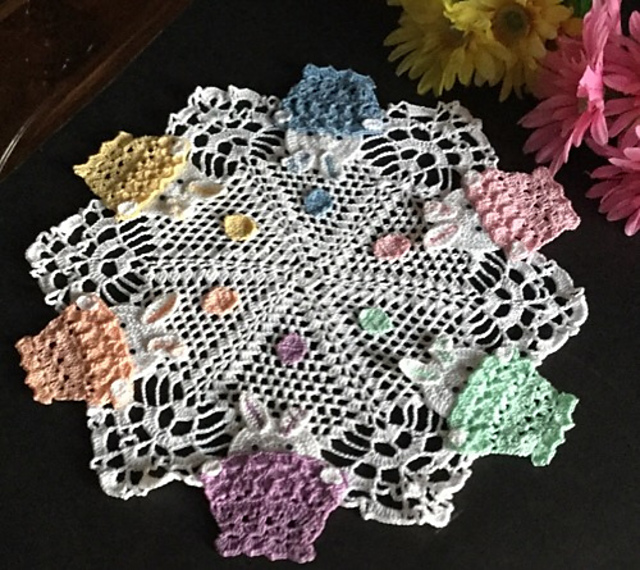 Ravelry: Peek A Boo Bunny Easter Doily pattern by Sandy K Davis