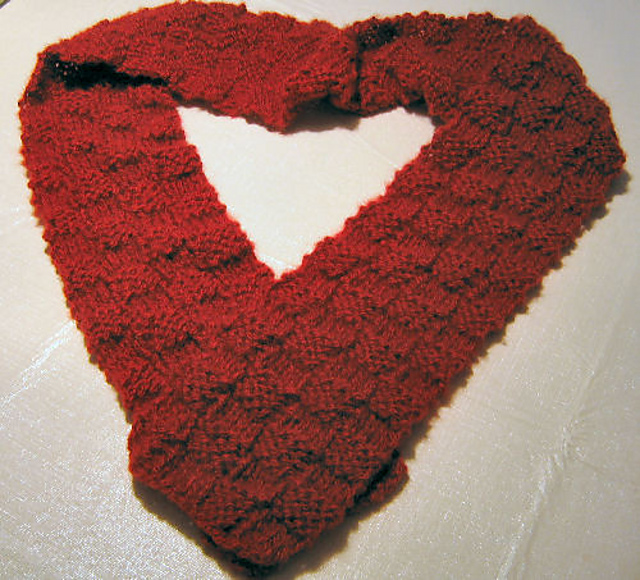 Ravelry: 4x4 Red Woven Scarf pattern by Sarah E. White