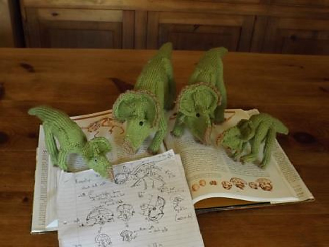 Ravelry: Protoceratops family pattern by Tony Goddard