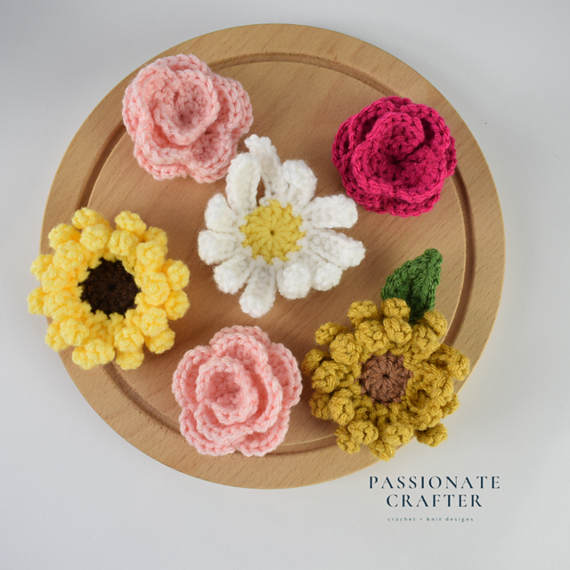 Ravelry: sunflower applique pattern by Tidzhen Gyuldzhu
