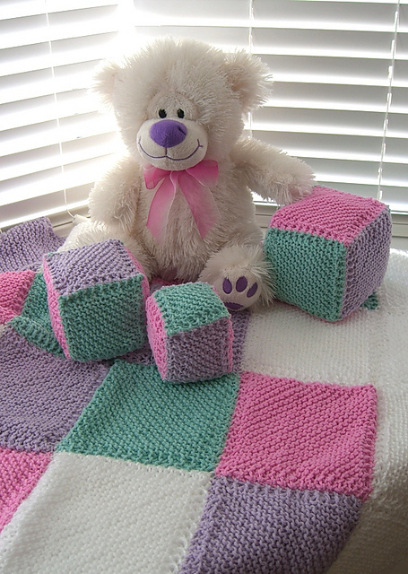 Ravelry: Pram Blanket & Toy Blocks pattern by Pat Watson