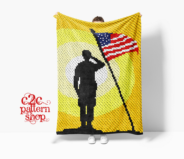 Ravelry: USA Soldier Salute Flag pattern by Paula van der Merwe