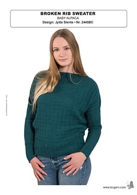 Ravelry: Broken Rib Sweater BC2445 pattern by Jytte Slente