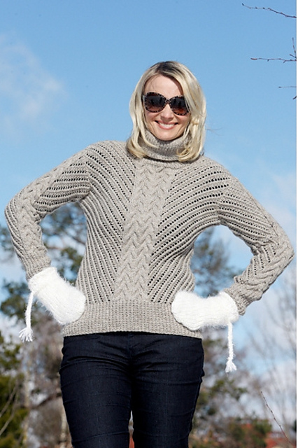 Ravelry: Woman's Cable and Lace Pullover N041272 pattern by Lea Petäjä