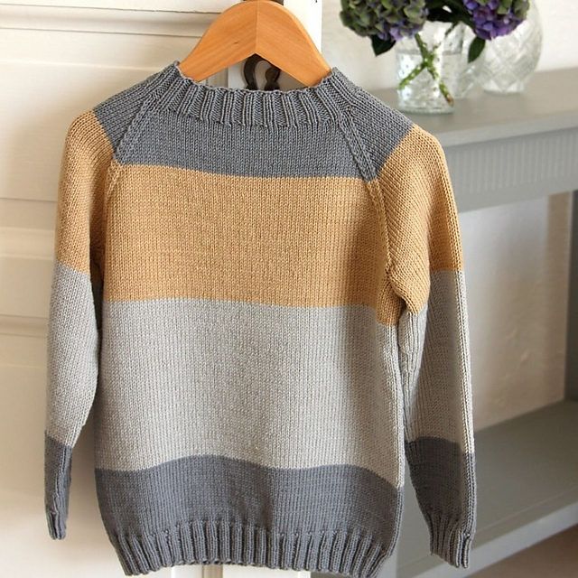Ravelry: Stripe Raglan Sweater pattern by Go Handmade