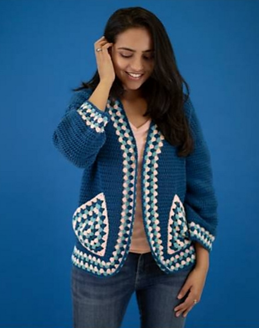 Ravelry: Kimono Sleeve Jacket P004 pattern by Lincraft