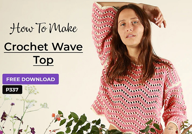 Ravelry: Crochet Wave Top P337 pattern by Lincraft