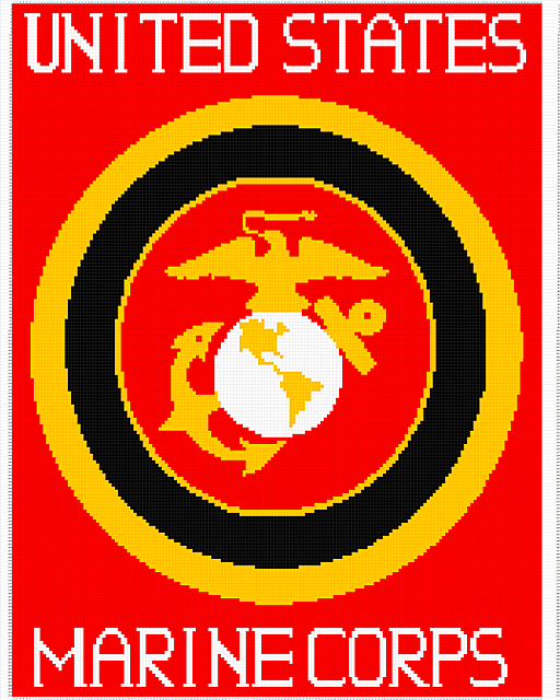 Ravelry: Marine Corps Afghan Chart pattern by Pam Grennes