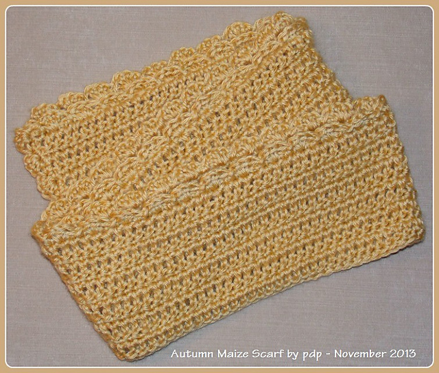 Ravelry: pdpeters' Autumn Maize Scallop Scarf