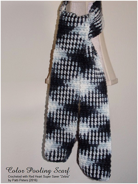 Ravelry: pdpeters' Zebra Color Pooling Scarf