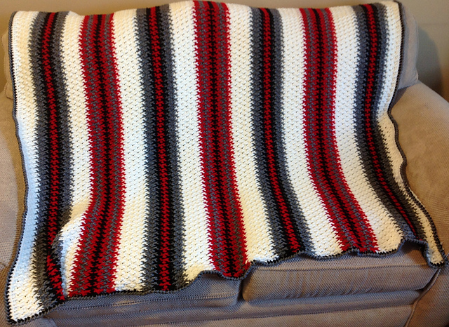 Ravelry: Textured Stripes Throw pattern by Mary Jane Protus