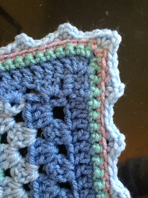 Ravelry: pekeapoomom's Periwinkle Granny Stripe Afghan