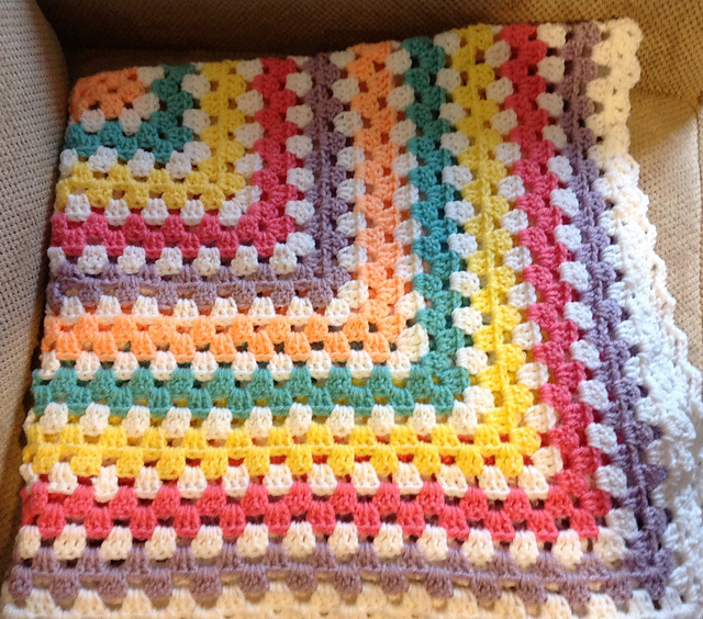 Ravelry: pekeapoomom's Rainbow Sherbet Granny Baby Blanket