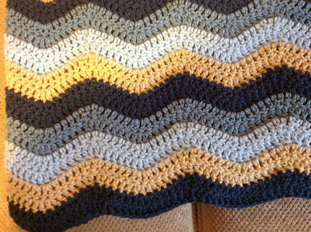 Ravelry: pekeapoomom's Chase's Neat Ripple Baby Blanket