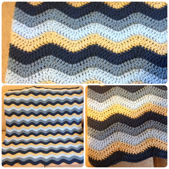 Ravelry: pekeapoomom's Chase's Neat Ripple Baby Blanket