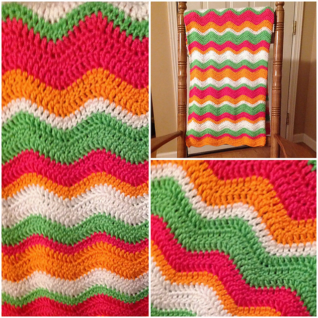 Ravelry: pekeapoomom's Brite Ripple Throw