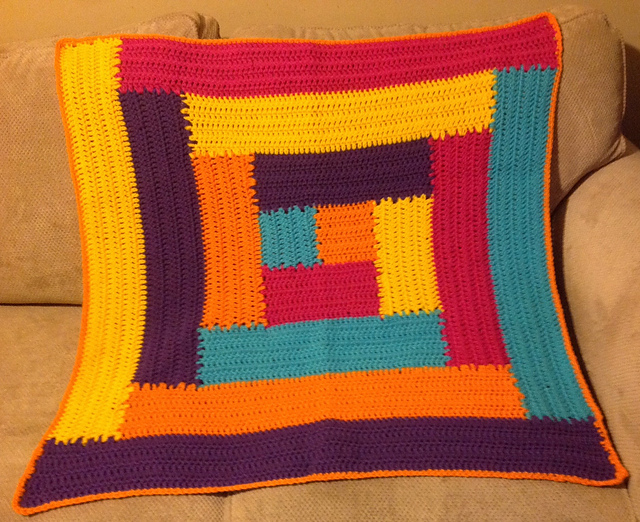 Ravelry: pekeapoomom's Log Cabin Baby Blanket