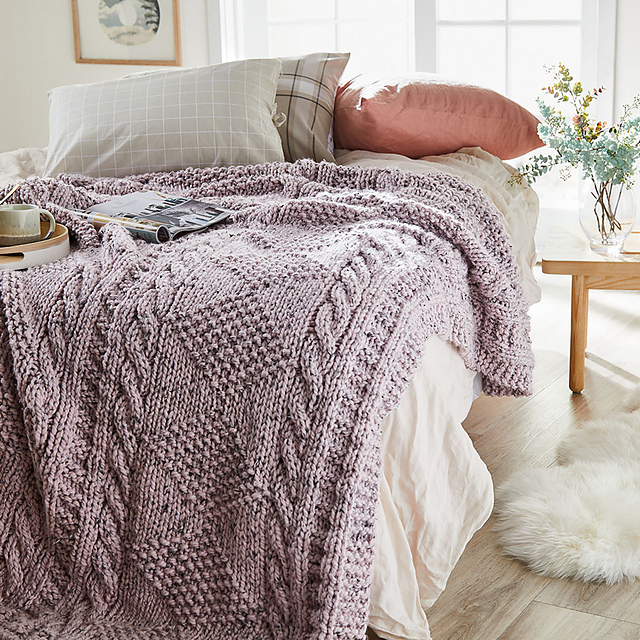 Ravelry: Textured Throw pattern by Spotlight Australia