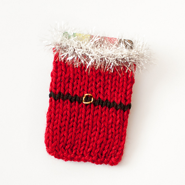 Ravelry: Santa Knit Gift Card Holder pattern by Kara Gunza