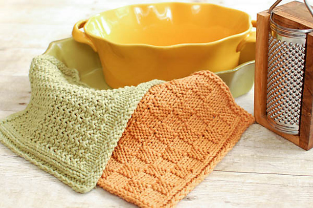 Ravelry: Textured Knit Dishcloth pattern by Kara Gunza
