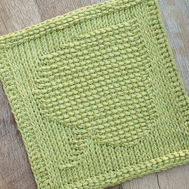 Ravelry: Leaf Tunisian Dishcloth pattern by Kara Gunza