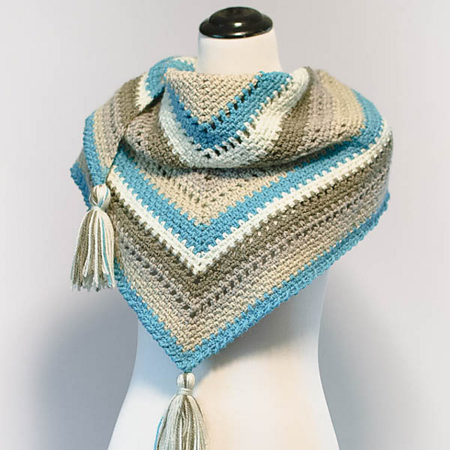 Ravelry: Cozy Striped Shawl pattern by Kara Gunza