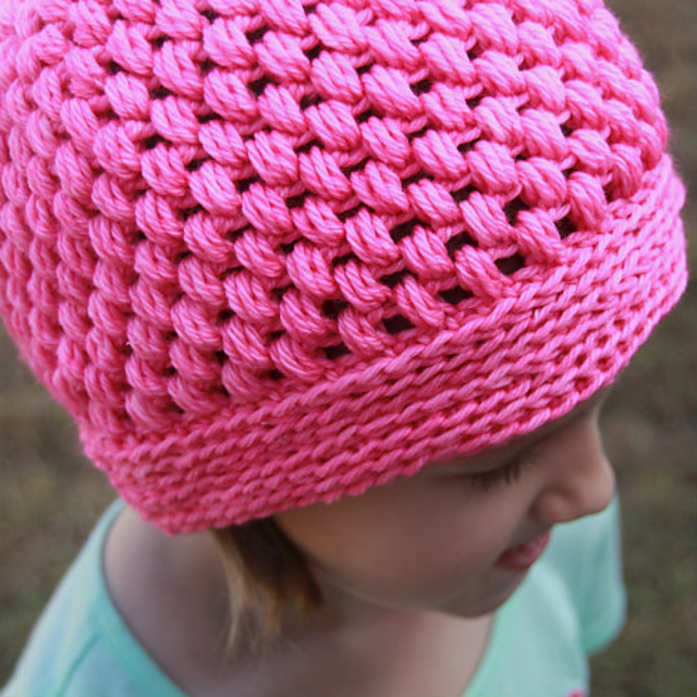 Ravelry: Perfectly Pink Puff Hat pattern by Rachel Furlong