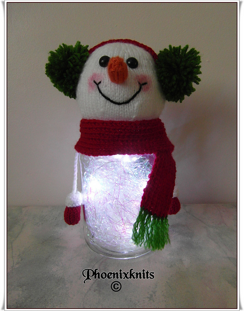 Ravelry: Snowman jar or light pattern by Phoeny