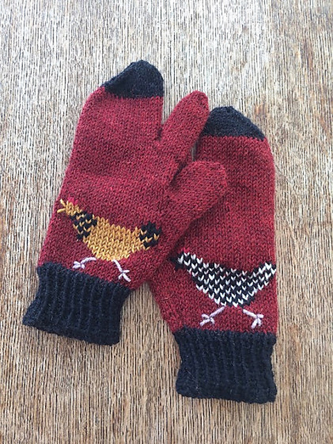 Ravelry: Chicken Trigger Mitts pattern by Jennifer Symons