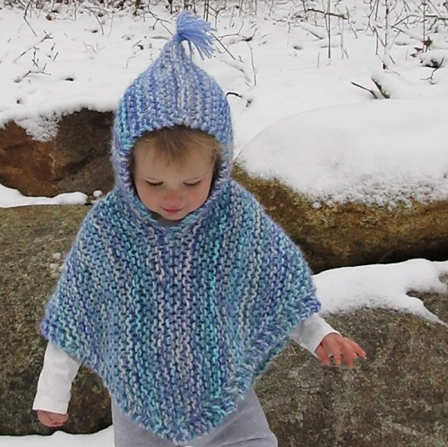 Ravelry: One-Piece Hooded Poncho pattern by Five Monkeys Menagerie