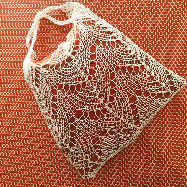 Ravelry: Knitted lace bag pattern by Annette Fitton