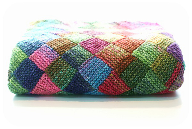 Ravelry: Garter Stitch Entrelac Throw pattern by Debbie Bliss