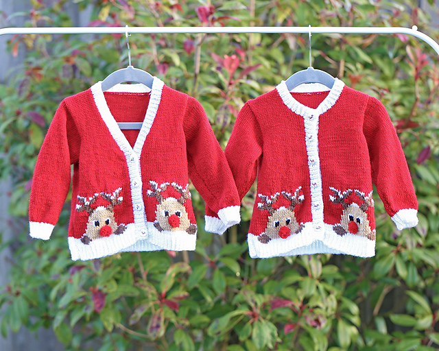 Ravelry: P108 Rudolph in the Snow Cardigans pattern by Elizabeth ...