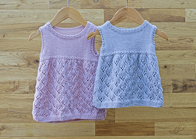 Ravelry: P141 Lacy Triangles Pinafore Dress pattern by Elizabeth ...