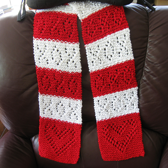 Ravelry: Hearts, Hugs & Kisses Scarf pattern by Peggy Jean Kaylor