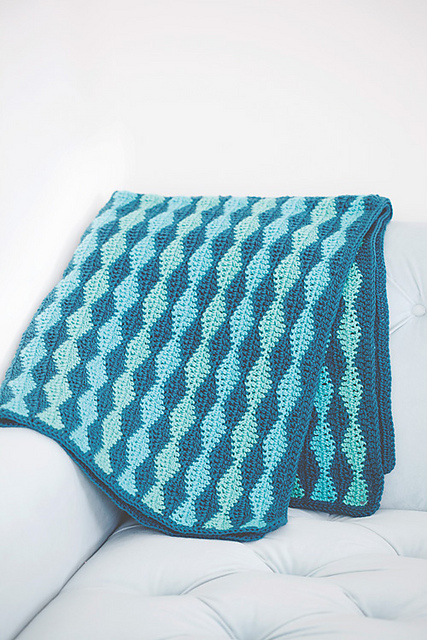 Ravelry: Rolling Waves Blanket pattern by June Gilbank