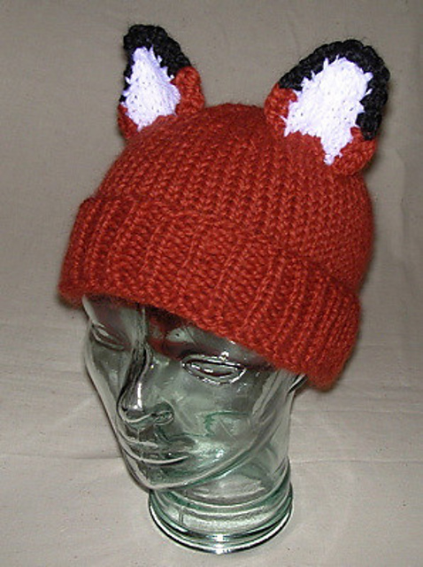 Ravelry: Folded Brim Fox Hat pattern by Kathy Bateman