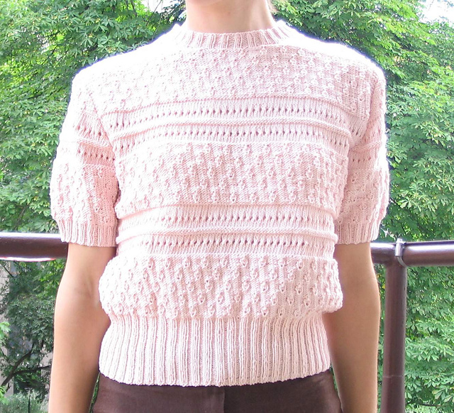 Ravelry: Acorn and Eyelet Stitch Sweater pattern by Vogue Knitting