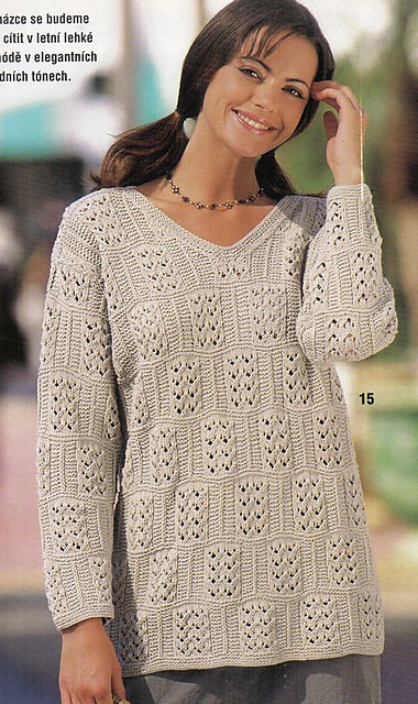 Ravelry: # 15 Lindgrüner Musterpulli pattern by Sabrina/Sandra team ...