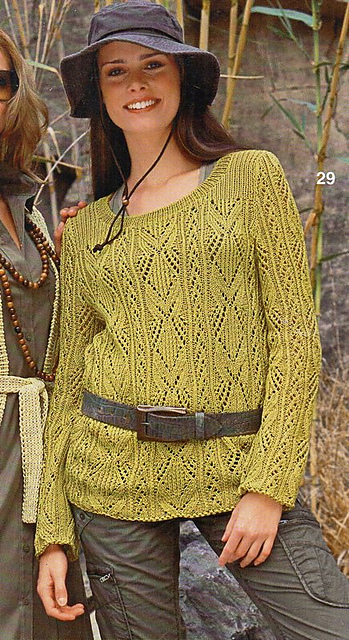Olivgruner Pulli Damen